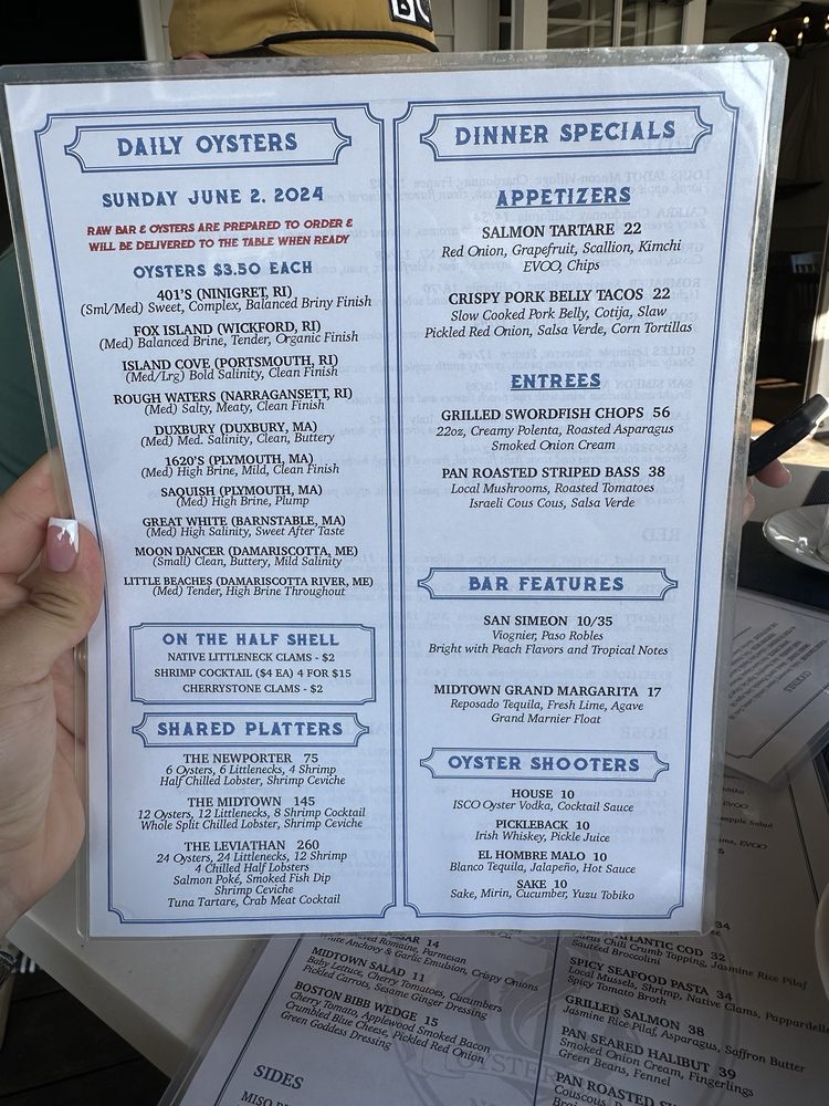 Midtown Oyster Bar Menu (Updated for 2025) Midtown Oyster Bar Menu (Updated for 2025)